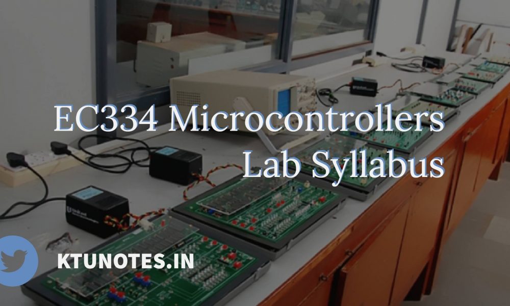 EC334 Microcontrollers Lab Syllabus