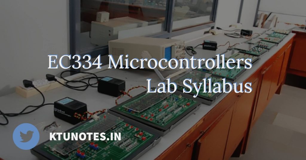 EC334 Microcontrollers Lab Syllabus