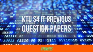 KTU S4 IT Previous Question Papers