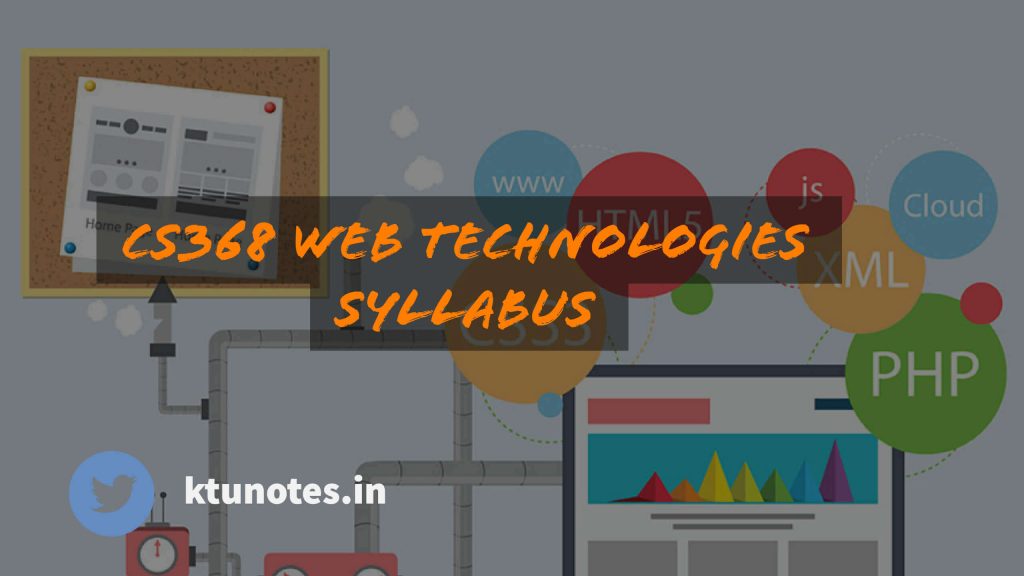CS368 Web technologies Syllabus