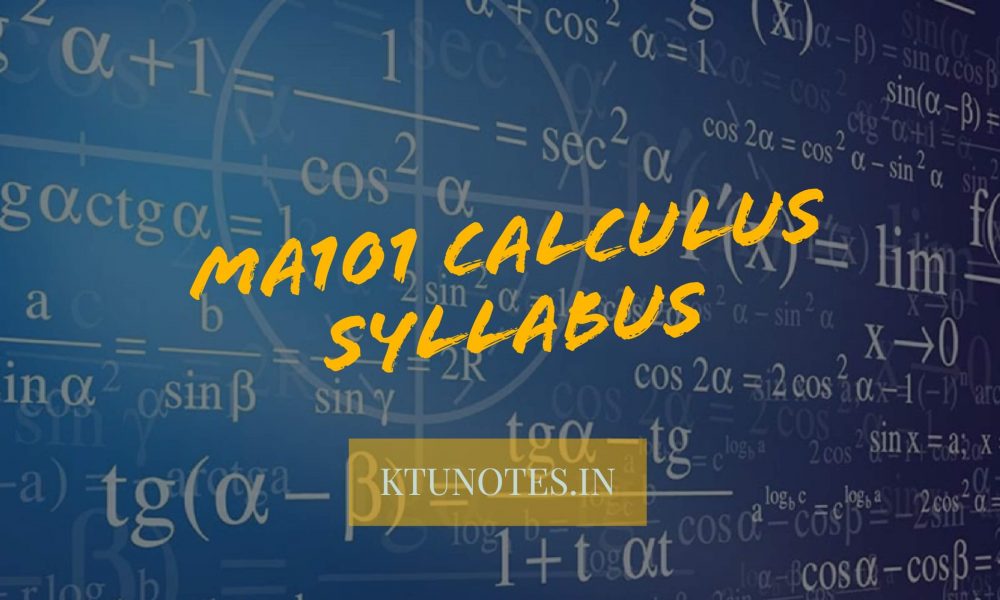 MA101 Calculus Syllabus