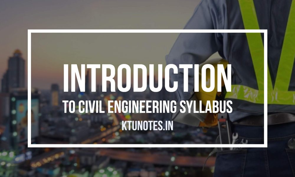 Introduction to Civil Engineering Syllabus