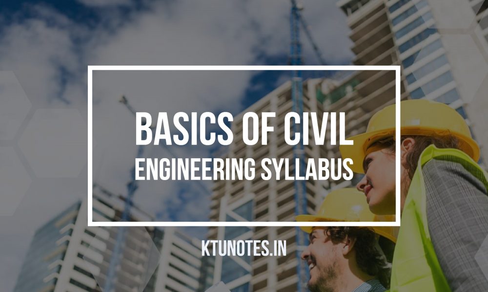 Basics of Civil Engineering Syllabus