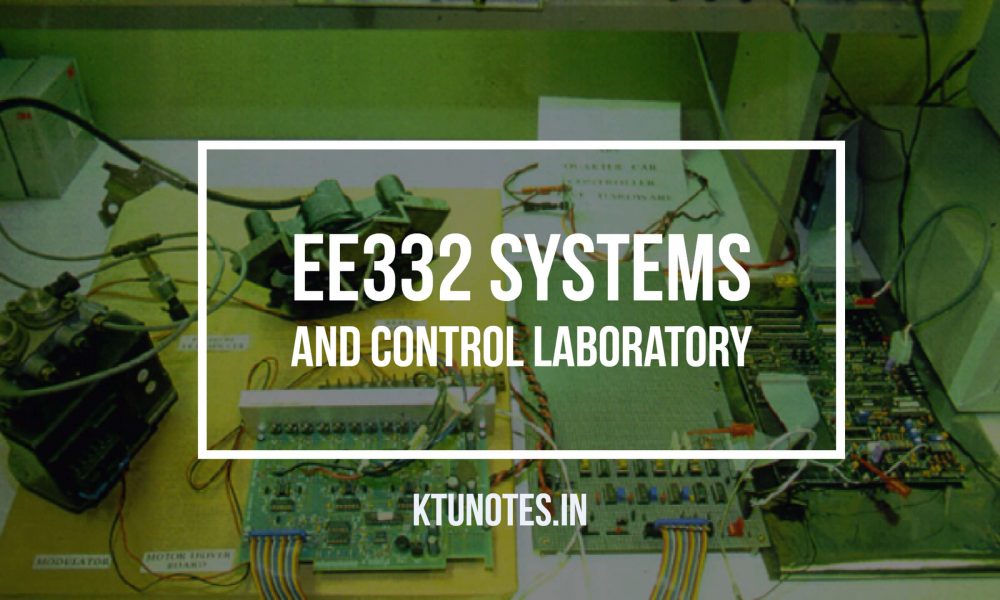 EE332 Systems and Control laboratory