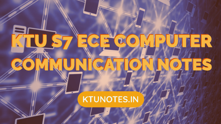 KTU S7 ECE Computer Communication Notes