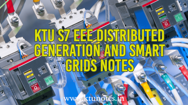 KTU S7 Electrical System Design Notes