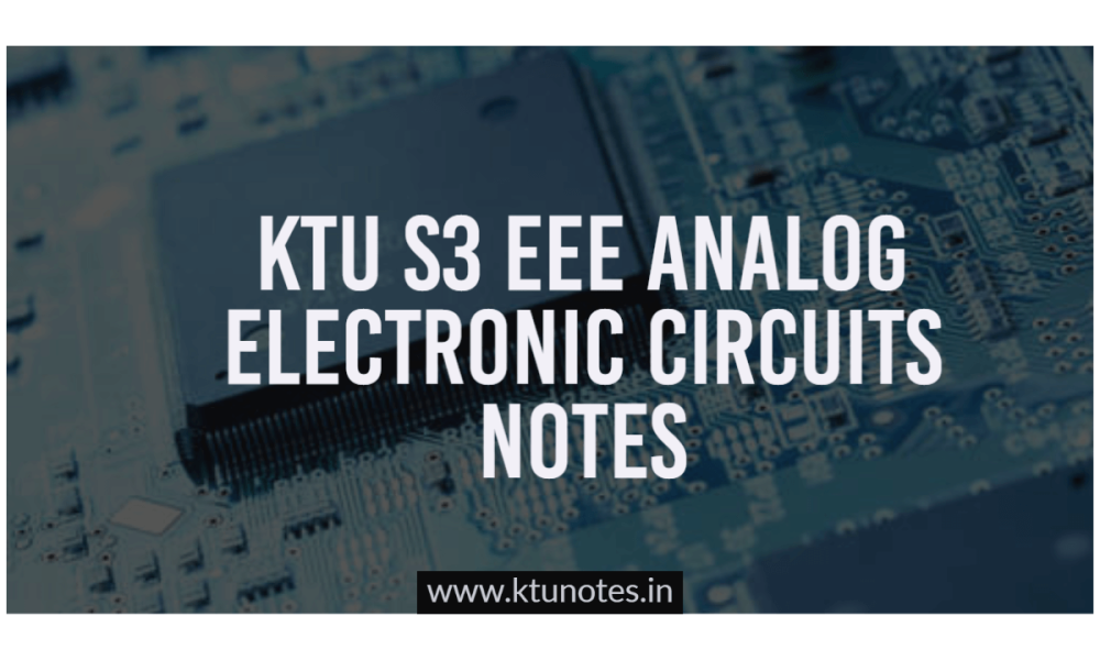 Ktu S3 Eee Notes 2019 Scheme