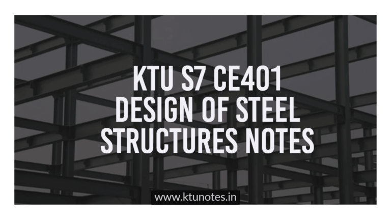 KTU S7 CE401 Design of Steel Structures Notes