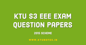 KTU S3 EEE Exam Question Papers
