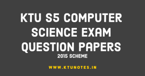 KTU S5 Computer Science Exam Question Papers