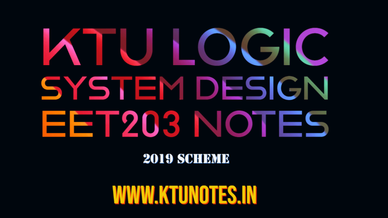 Ktu Logic System Design Cst203 Notes