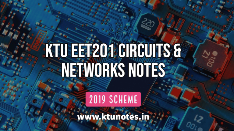 Ktu Eet201 Circuits And Networks Notes