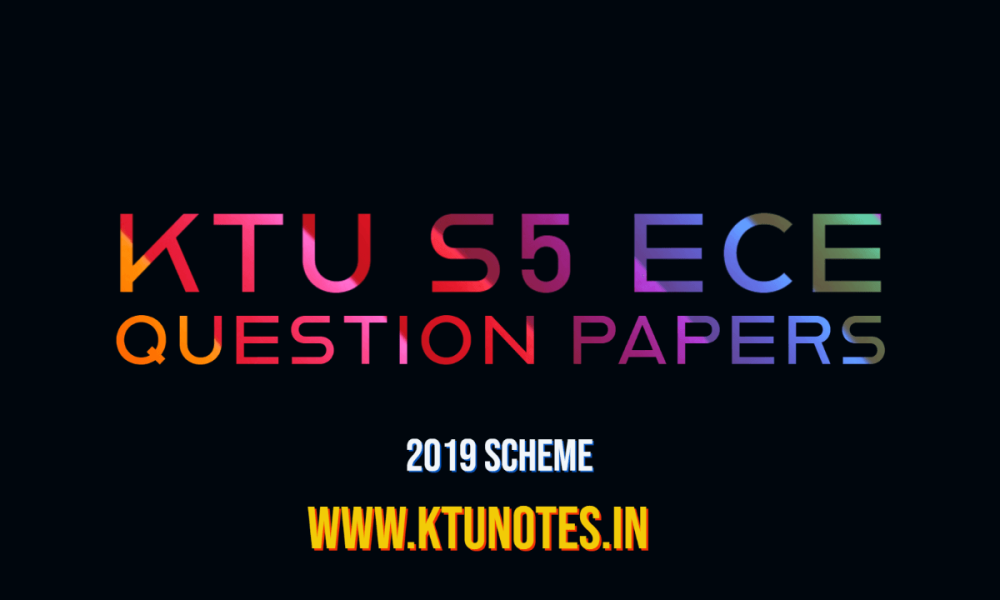 Ktu S5 Cse Question Papers 2019 Scheme