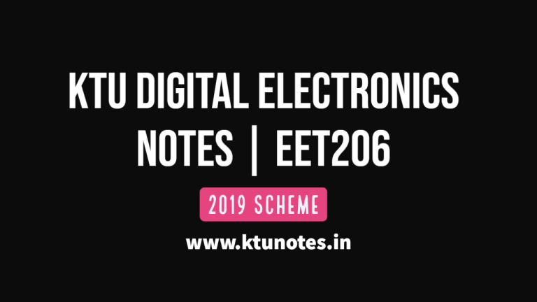 KTU Digital Electronics Notes | EET206