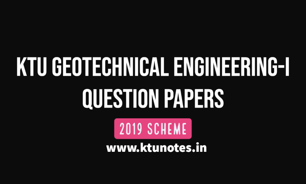 KTU Transportation Engineering Question Papers | CET206
