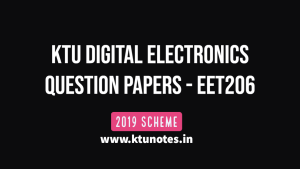 KTU Digital Electronics Question Papers | EET206