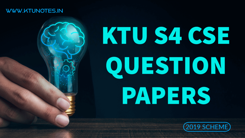 Ktu S4 Cse Question Papers