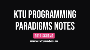 KTU Programming Paradigms Notes | CST424