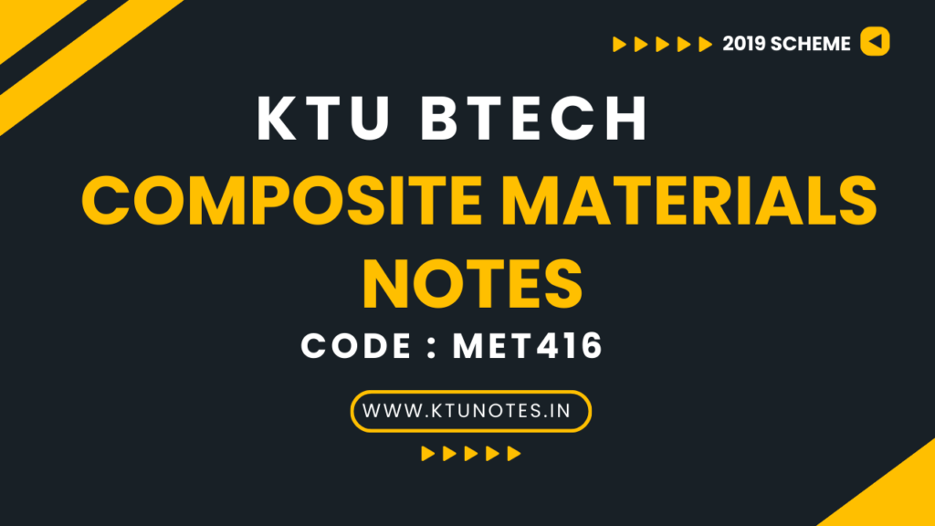KTU COMPOSITE MATERIALS NOTES | MET416