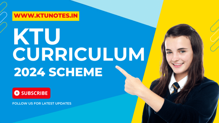 KTU B.Tech Curriculum(2024) is published