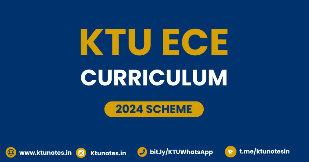 KTU ECE Curriculum | 2024 Scheme