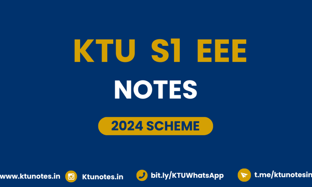 Ktu Introduction To Electrical And Electronics Engineering Notes Gxest104