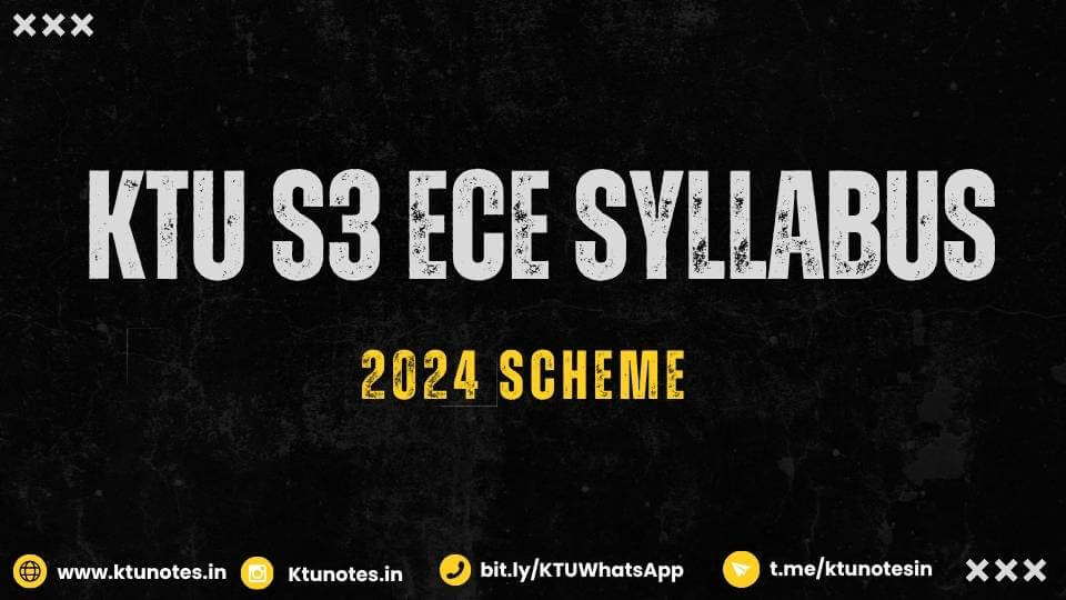 KTU S3 BTech Electronics and Communication Engineering Syllabus 2024 Scheme